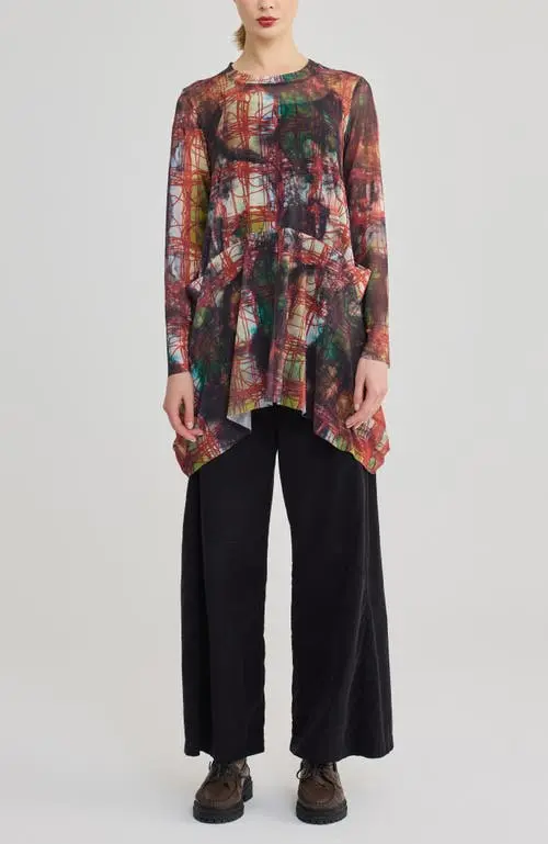 LUUKAA Clemence Printed Mesh Tunic