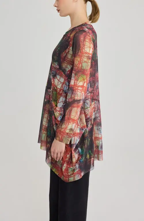 LUUKAA Clemence Printed Mesh Tunic