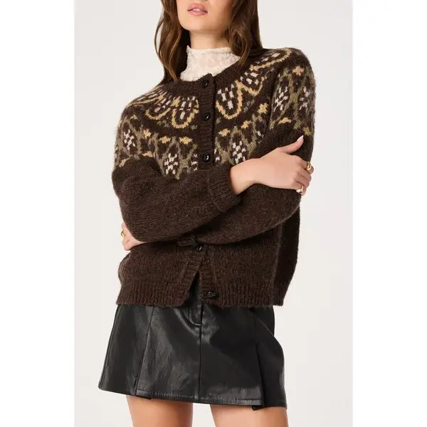 Astr The Label Irene Cardigan - Brown