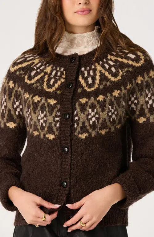 Astr The Label Irene Cardigan - Brown