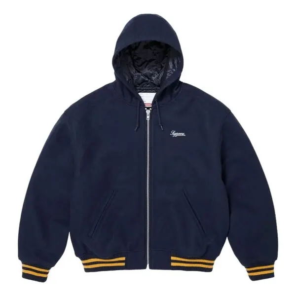 Supreme X Larry Clark Fw26 Hooded Varsity Jacket