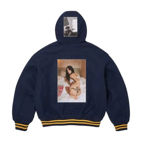 Supreme X Larry Clark Fw26 Hooded Varsity Jacket