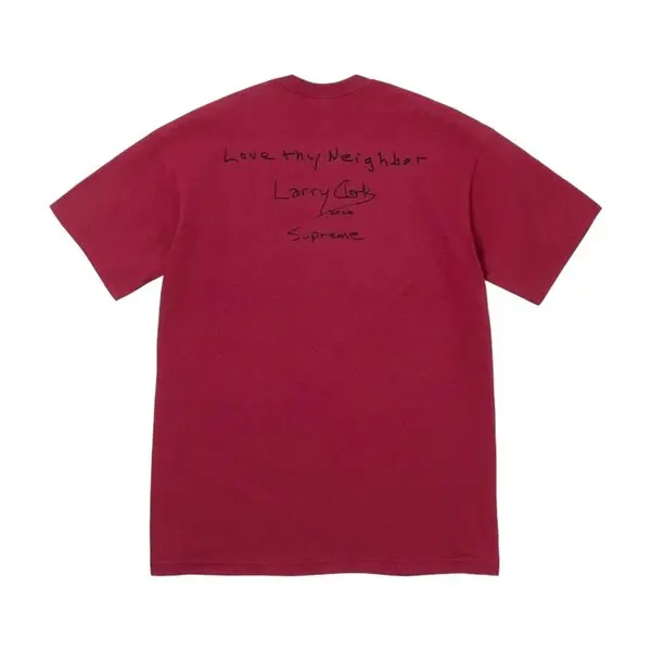 Supreme X Larry Clark Fw26 Neighbor T-shirt - Cardinal