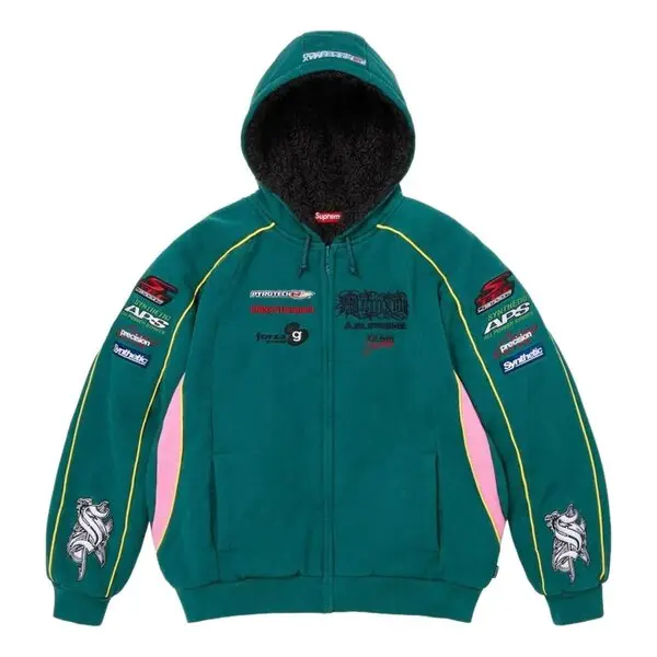 Supreme Fw26 Racing Lined Zip Up Hooded Sweatshirt