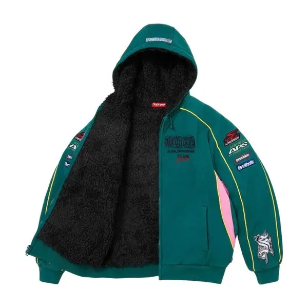 Supreme Fw26 Racing Lined Zip Up Hooded Sweatshirt