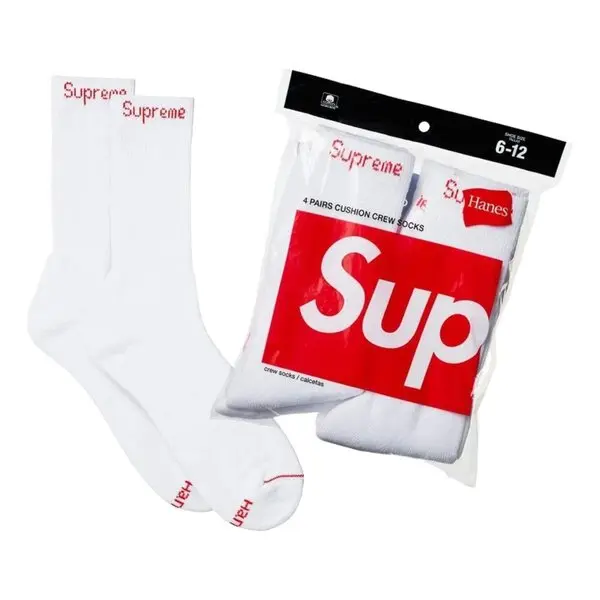 Supreme X Hanes Fw26 Crew Socks