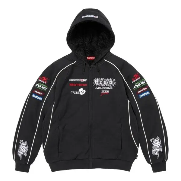 Supreme Fw26 Racing Lined Zip Up Hooded Sweatshirt