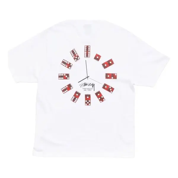 StÜssy Dice Clock T-shirt - White