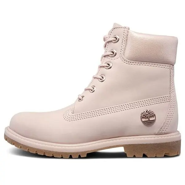Timberland Premium Waterproof Lace Up Hiking Boots 'pale Pink - Pink/brown