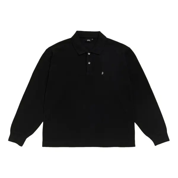 StÜssy Classic Pique Ls Polo - Black