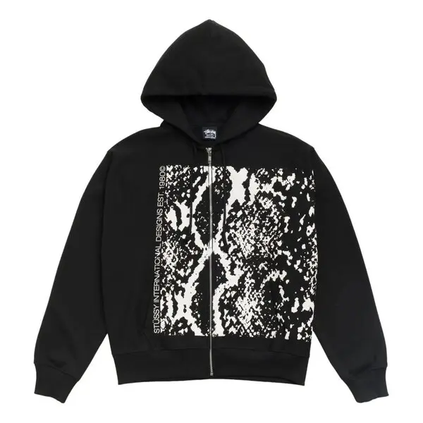 StÜssy Snakeskin Zip Hoodie