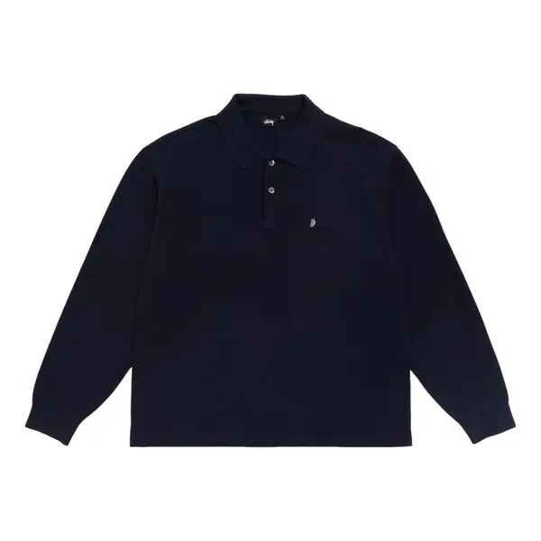 StÜssy Classic Pique Ls Polo - Navy