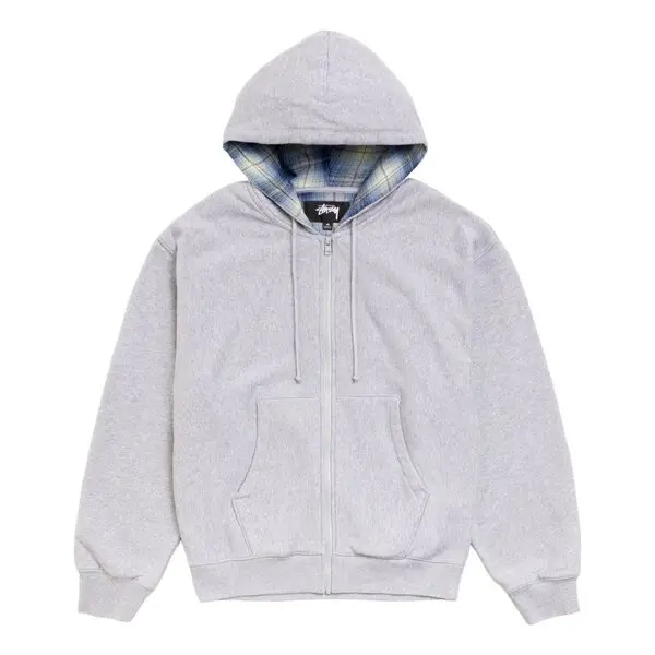 StÜssy Plaid Lined Zip Hoodie