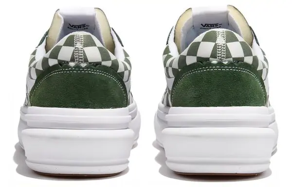 VANS Comfycush Checkerboard Old Skool Overt Cc Skate Shoes 'green - Green/white