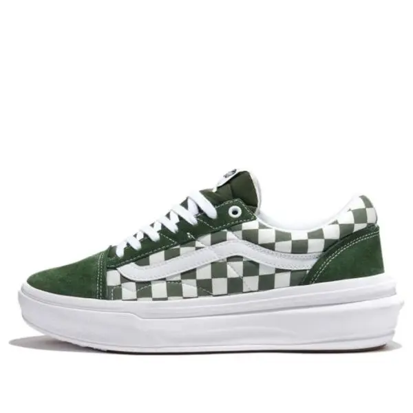VANS Comfycush Checkerboard Old Skool Overt Cc Skate Shoes 'green - Green/white