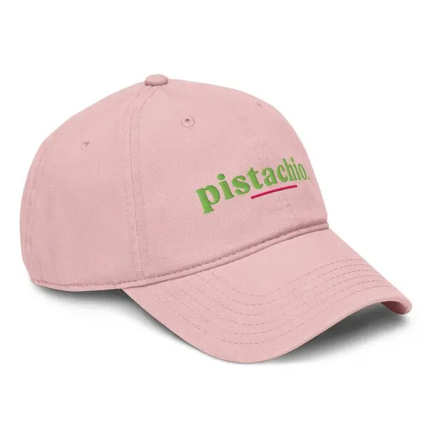 ANCHOR & CREW Rose Pistachio Slogan Cotton Embroidered Cap - Pink