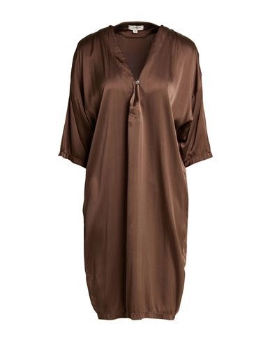 Crossley Midi Dress Chocolate Size Silk, Elastane