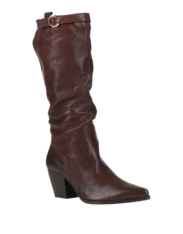 DIVINE FOLLIE Boot Dark Size Leather - Brown