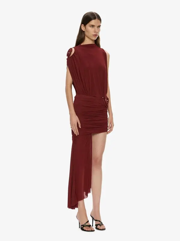 Christopher Esber Aurelia Sculpted Spiral Cascade Mini Dress