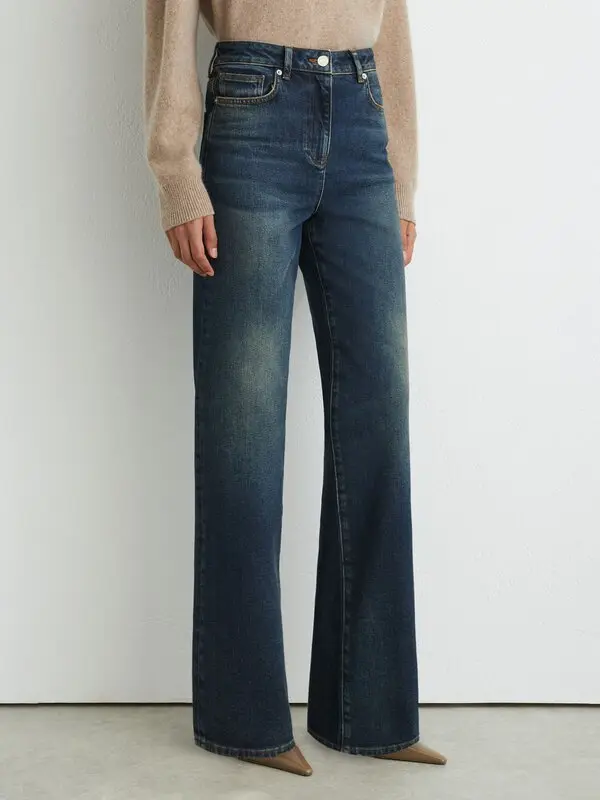 REISS Andi Petite High-rise Bootcut Jeans