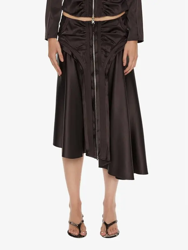 Christopher Esber Invert Silk Gwen Skirt - Molasses