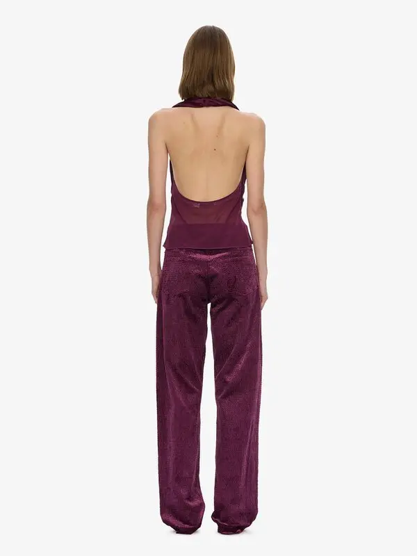 Christopher Esber Cesura Cowl Lace Halter Top