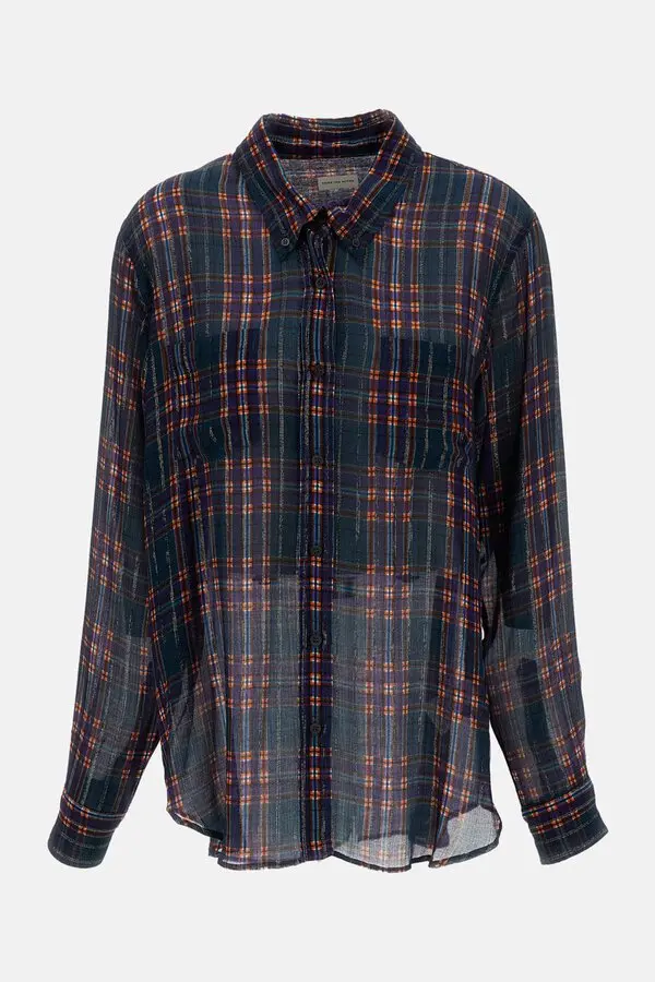 Dries Van Noten Camicia Cheers A Quadri - Multicolore
