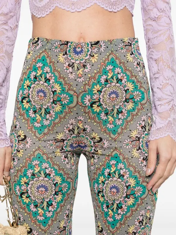 Etro Floral Printed Flared Trousers