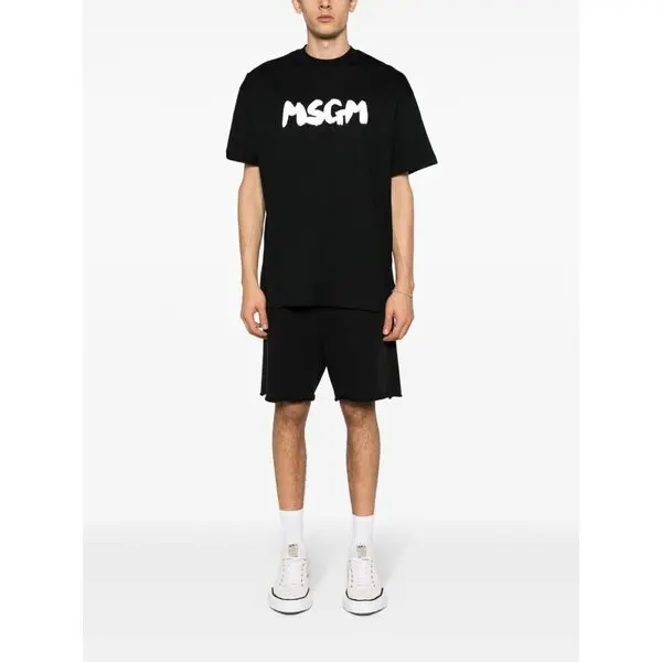 MSGM Logo Printed Crewneck T-shirt