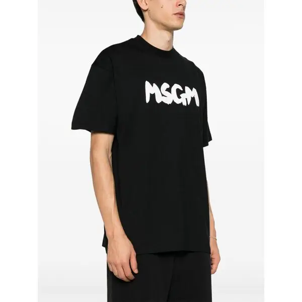 MSGM Logo Printed Crewneck T-shirt