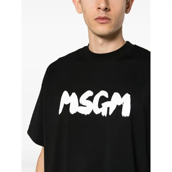 MSGM Logo Printed Crewneck T-shirt