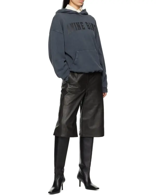 ANINE BING Harvey Logo-print Cotton Hoodie