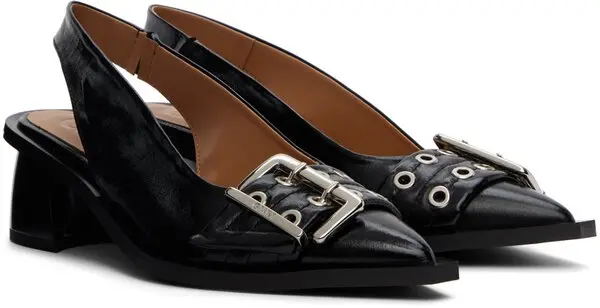 GANNI Buckle Slingback Pumps