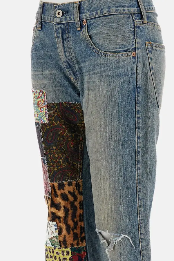 Junya Watanabe Jeans Patchwork - Blu