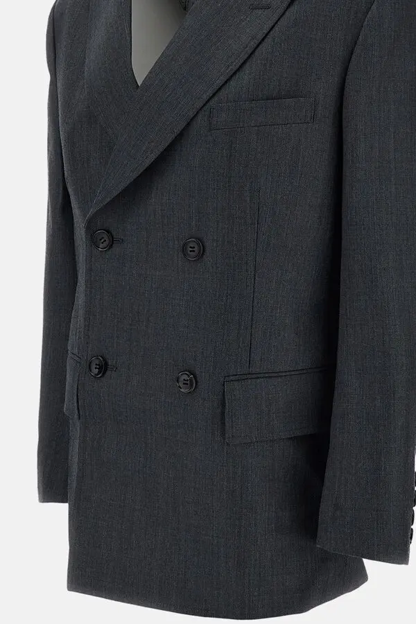 Junya Watanabe Giacca Doppio Petto Oversize - Grigio