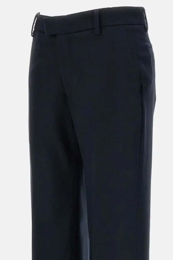 Barena Venezia Pantalone Coen In Flanella Di Lana Stretch - Blu