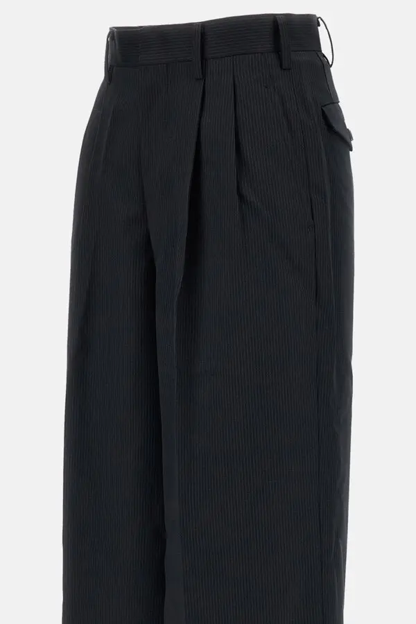 Junya Watanabe Pantaloni A Gamba Larga Gessati