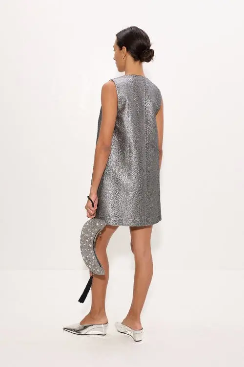 SIMONMILLER Fountain Metallic Mini Dress