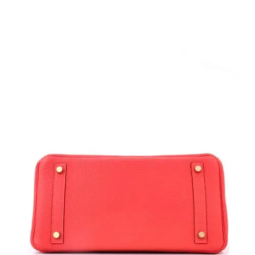 Hermès Birkin Handbag Togo With Gold Hardware 30 - Red