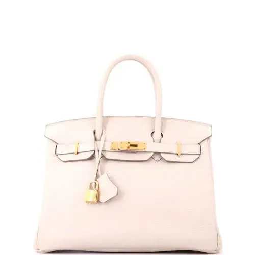 Hermès Birkin Handbag Light Clemence With Gold Hardware 30
