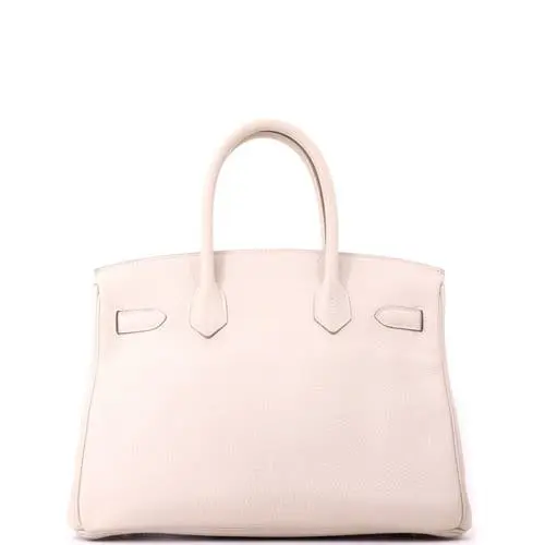 Hermès Birkin Handbag Light Clemence With Gold Hardware 30