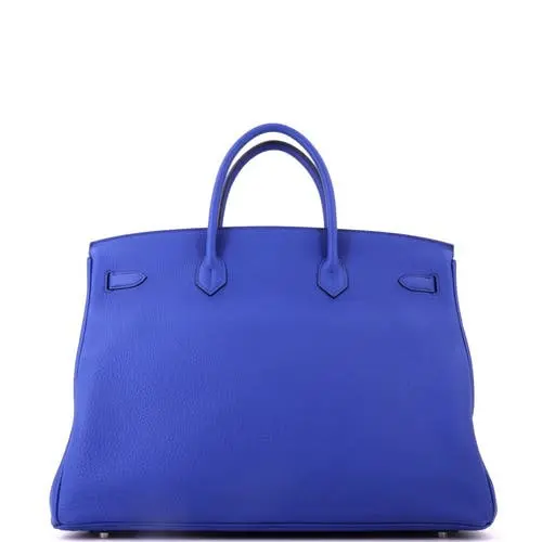 Hermès Birkin Handbag Togo With Palladium Hardware 40 - Blue