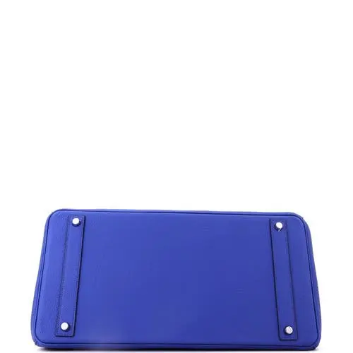 Hermès Birkin Handbag Togo With Palladium Hardware 40 - Blue