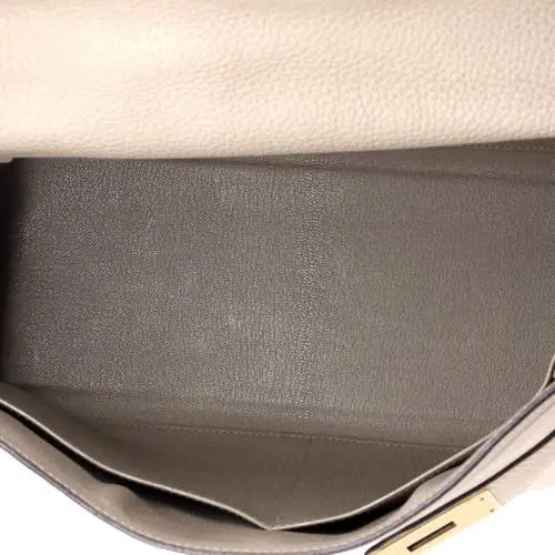 Hermès Kelly Handbag Togo With Gold Hardware 28 - Grey