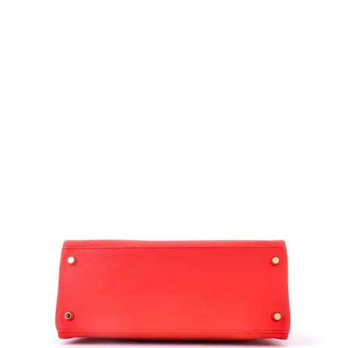 Hermès Kelly Handbag Evercolor With Gold Hardware 28 - Red
