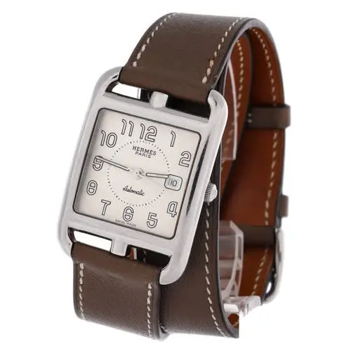 Hermès Cape Cod Double Tour Automatic Watch Stainless Steel And Leather 29