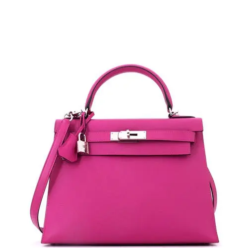 Hermès Kelly Handbag Epsom With Palladium Hardware 28