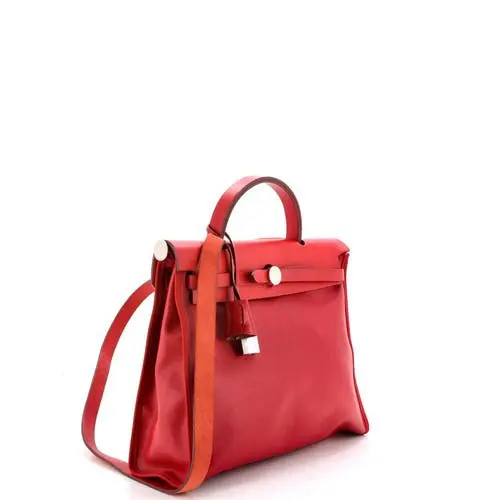 Hermès Herbag Zip Berline Vache Canvas And Leather 31