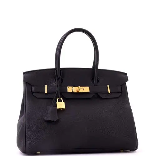 Hermès Birkin Handbag Togo With Gold Hardware 30 - Black