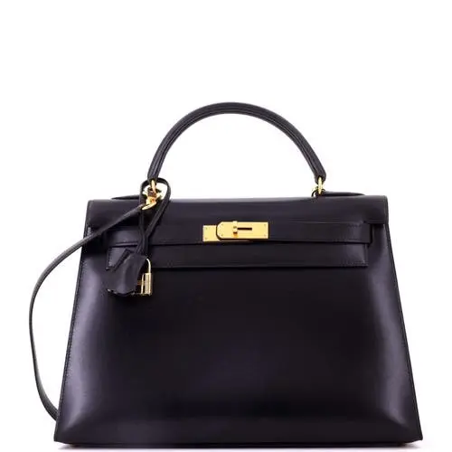 Hermès Kelly Handbag Box Calf With Gold Hardware 32 - Black